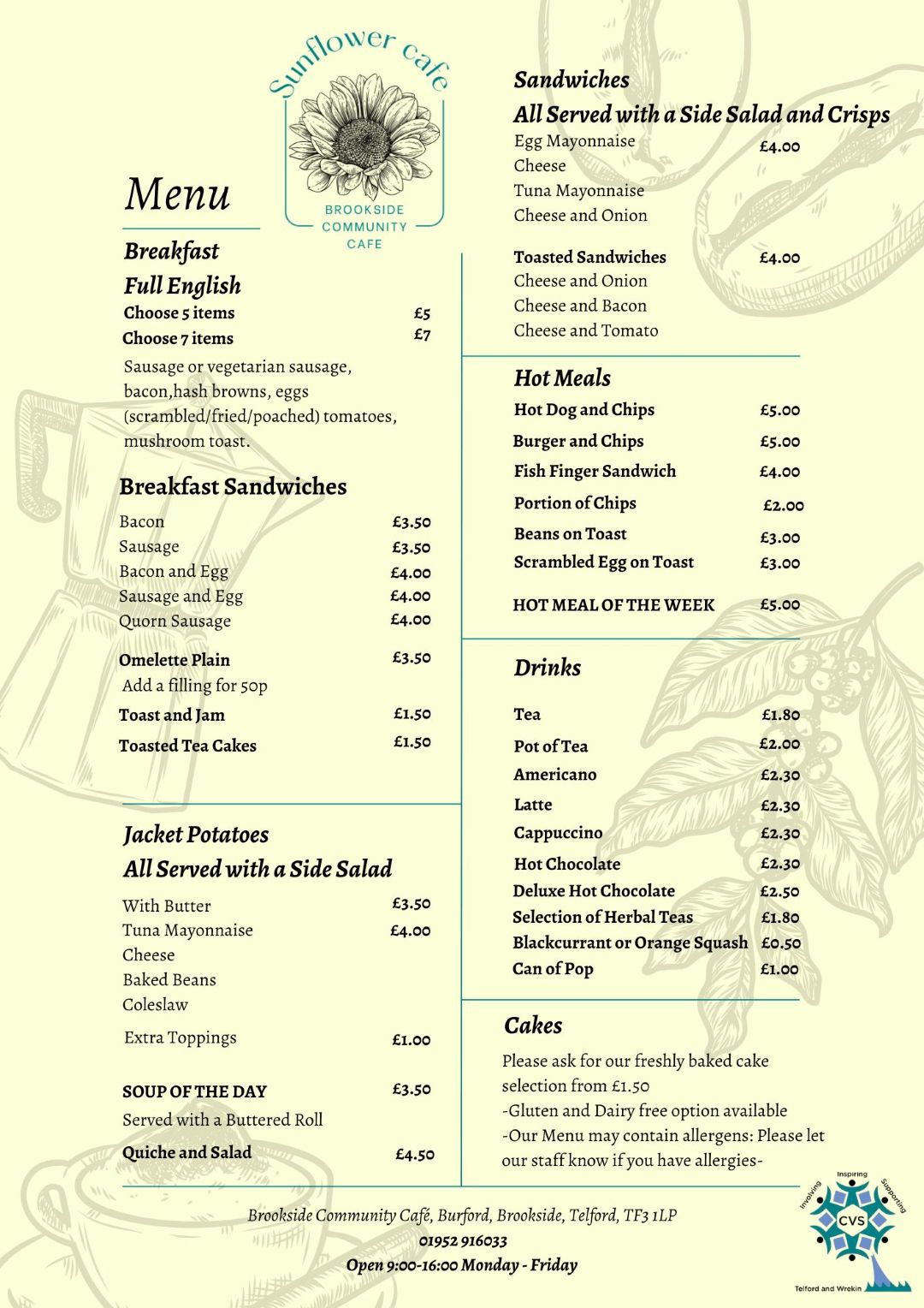 Sunflower Brookside Community Café Opens - Shrewsbury & Telford