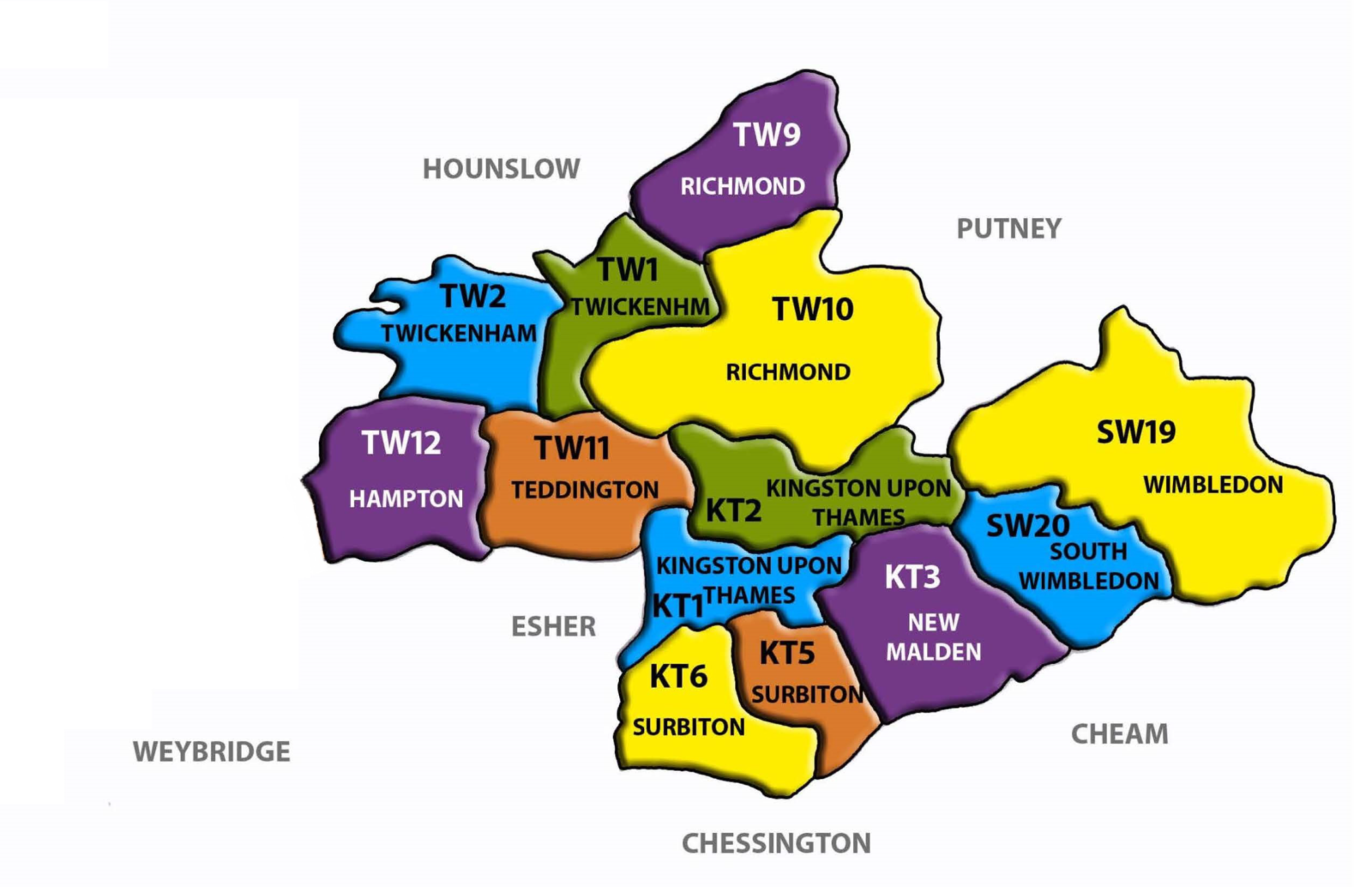 Areas we cover - South West London